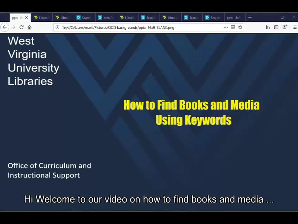 How To Find Books Media Using Keywords